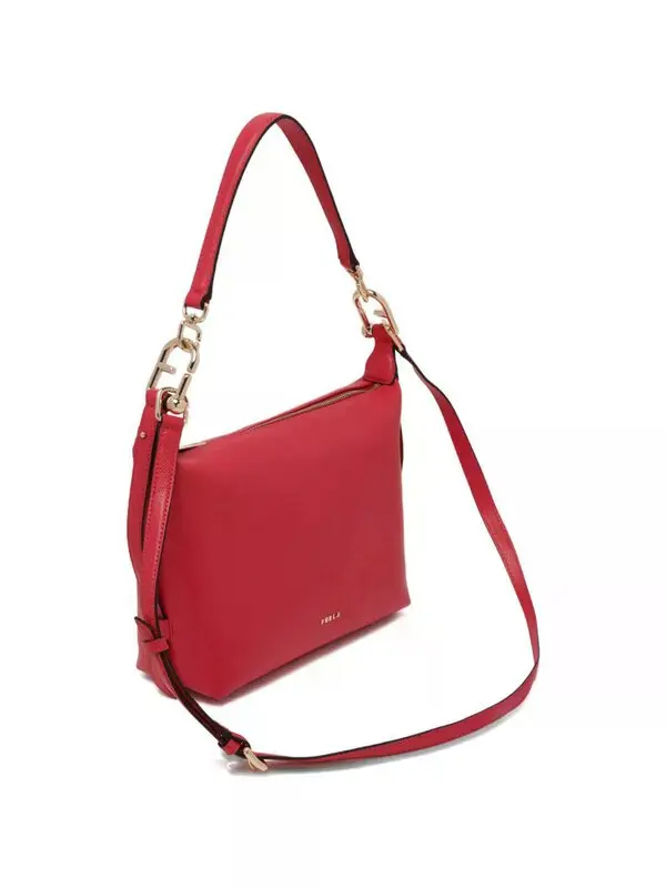 Furla Tonie Metal Logo Chain Shoulder Bag - Red