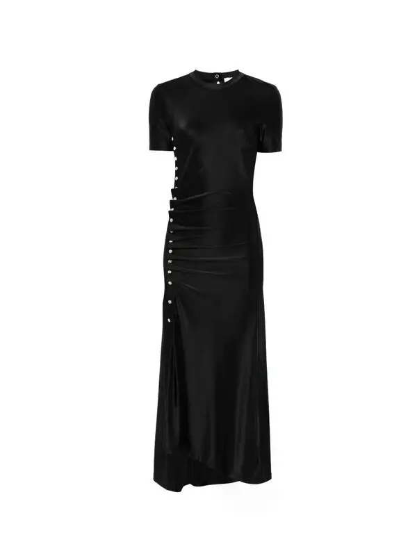 Rabanne Button Dress - Black