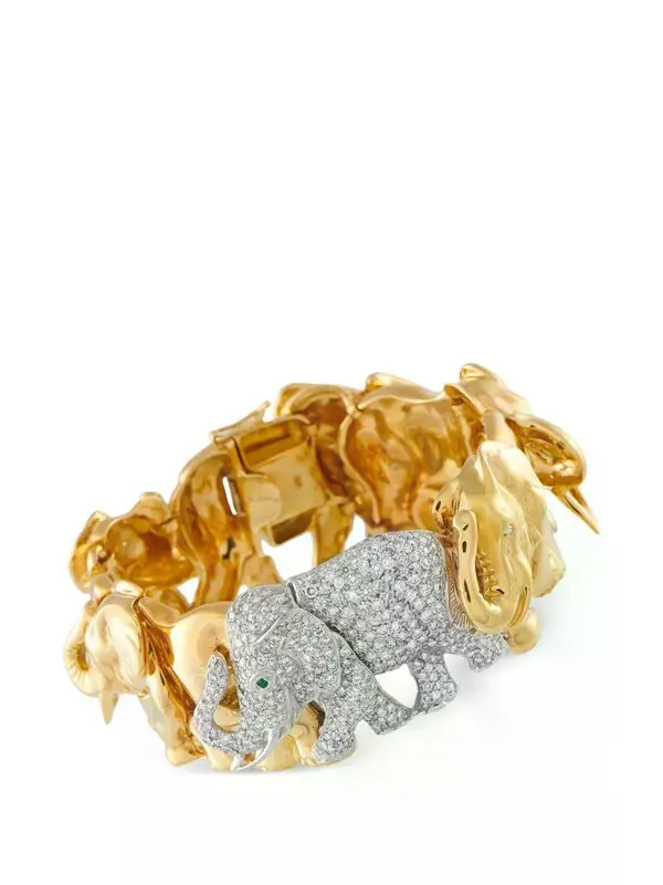 LB EXCLUSIVE 18k Yellow Elephant Diamond Bracelet - Gold