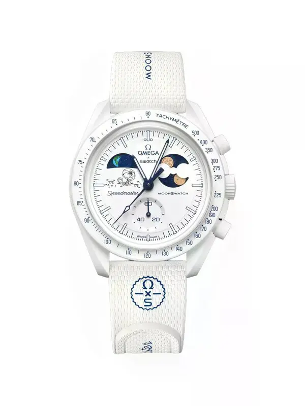 SWATCH Moonphase Bioceramic 42mm Watch - White