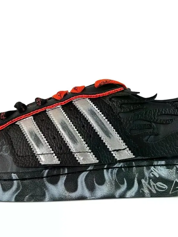 Adidas Hellstar Flame-print Stripes Superstar Sneakers