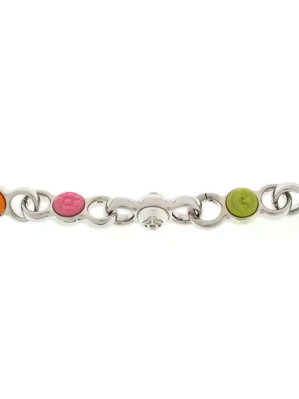 Casablanca Enamel Charm Necklace - Silver
