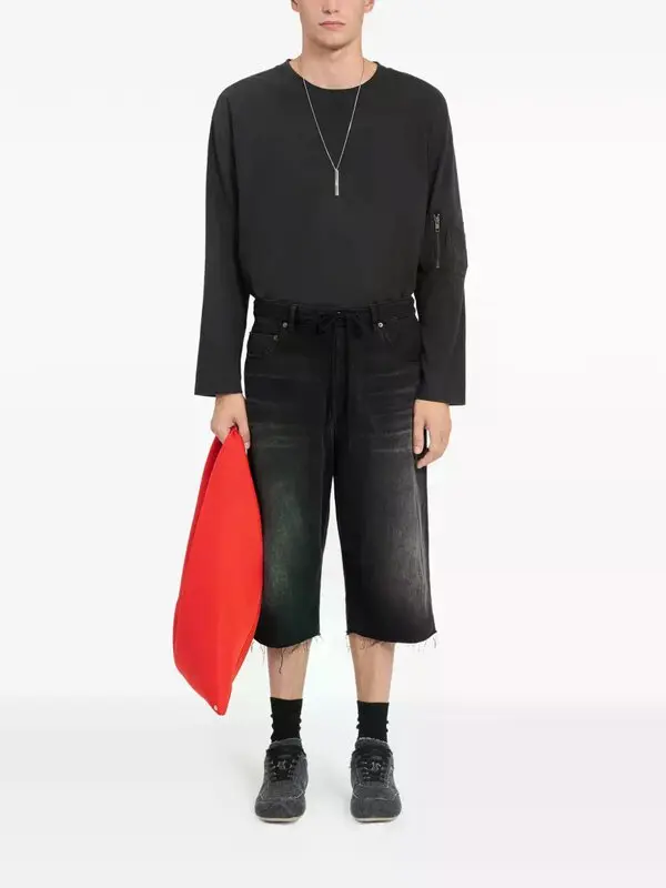 MAISON MARGIELA Frayed Denim Shorts - Black