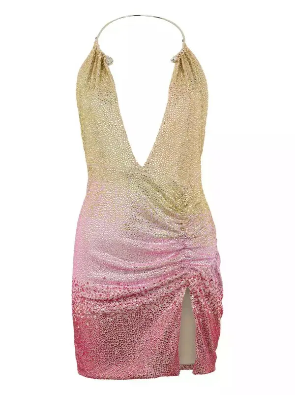Philipp Plein Mini Open-back Dress - Pink