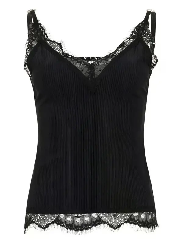 Philipp Plein Lace Ribbing Tank Top