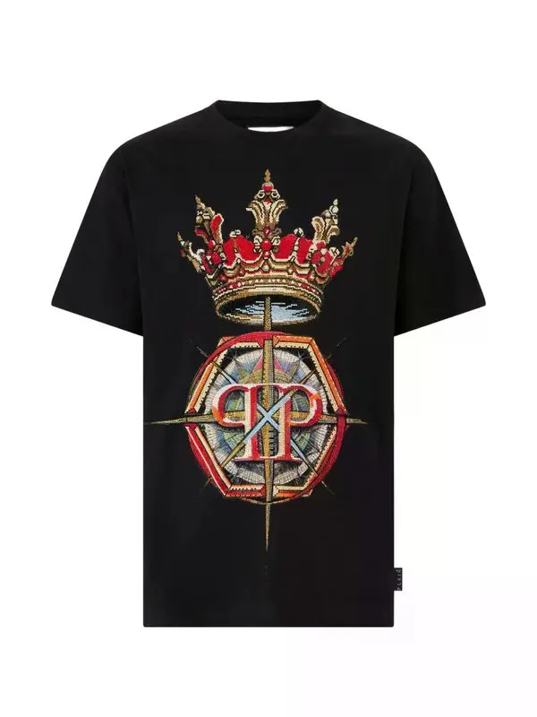 Philipp Plein Rhinestone Round-neck T-shirt - Black