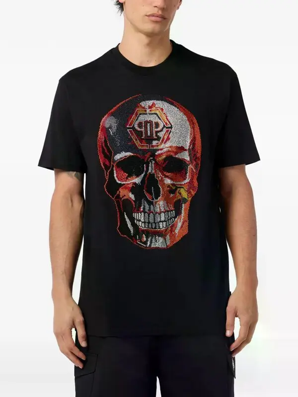 Philipp Plein Rhinestone-skull T-shirt