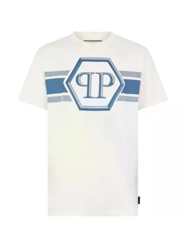 Philipp Plein Logo-patch T-shirt - Neutrals