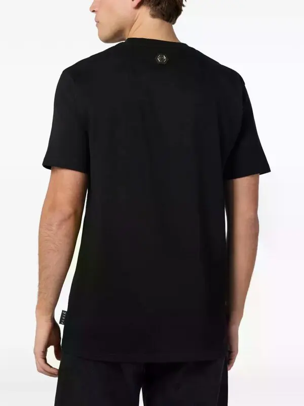 Philipp Plein Wind Rose Skull Graphic T-shirt - Black