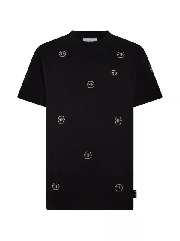 Philipp Plein Rhinestones Monogram T-shirt