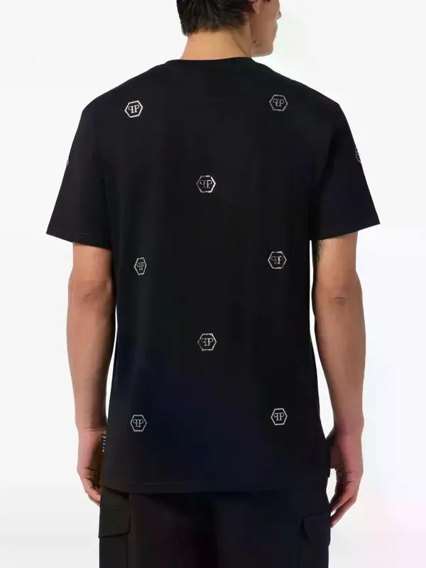 Philipp Plein Rhinestones Monogram T-shirt