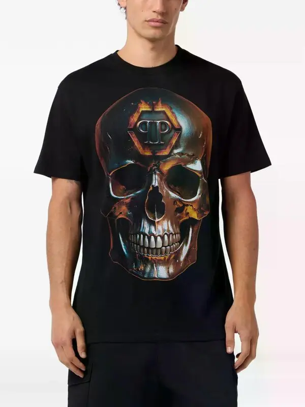 Philipp Plein Lava Skull Round-neck T-shirt - Black