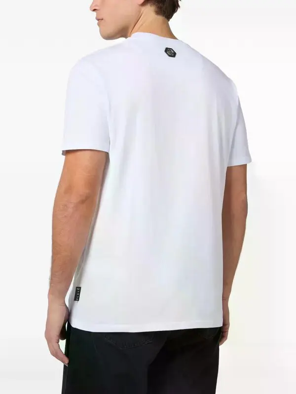 Philipp Plein Rhinestone Crown-print T-shirt - White