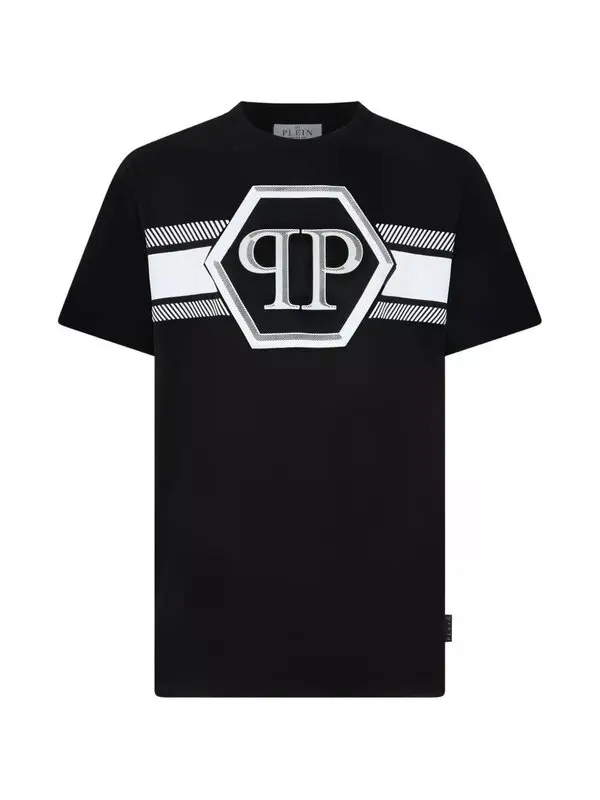 Philipp Plein Hexagon-print T-shirt - Black