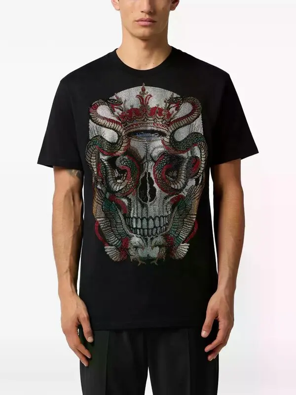Philipp Plein Rhinestone-pattern T-shirt