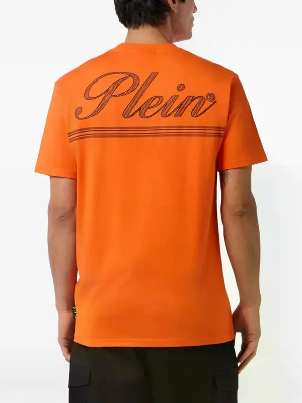 Philipp Plein Round Neck T-shirt Signature - Orange