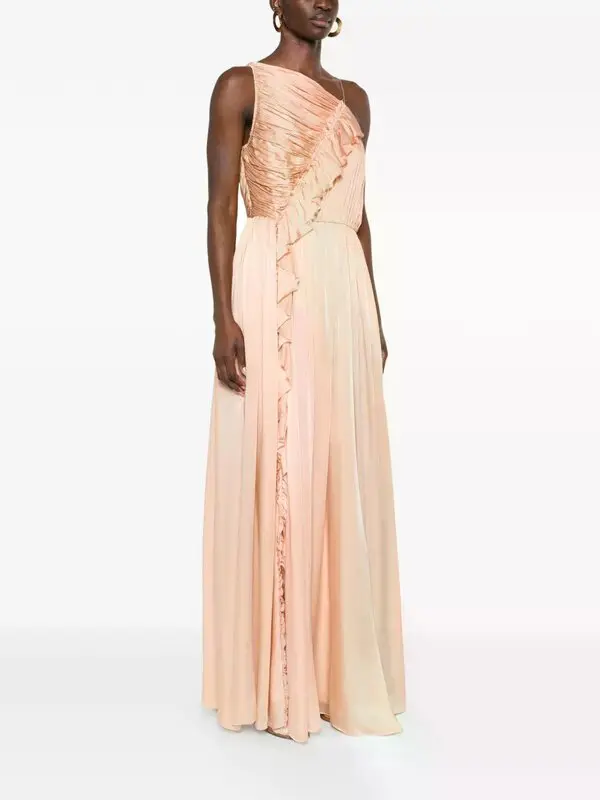 Ulla Johnson Aisha Ruffled One-shoulder Maxi Dress - Neutrals