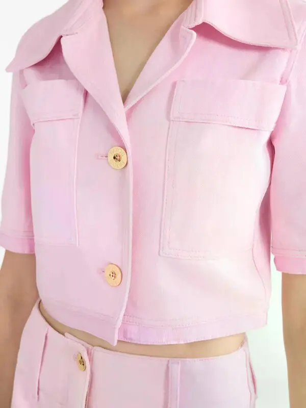 PATOU Short-sleeved Buttoned Jacket - Pink