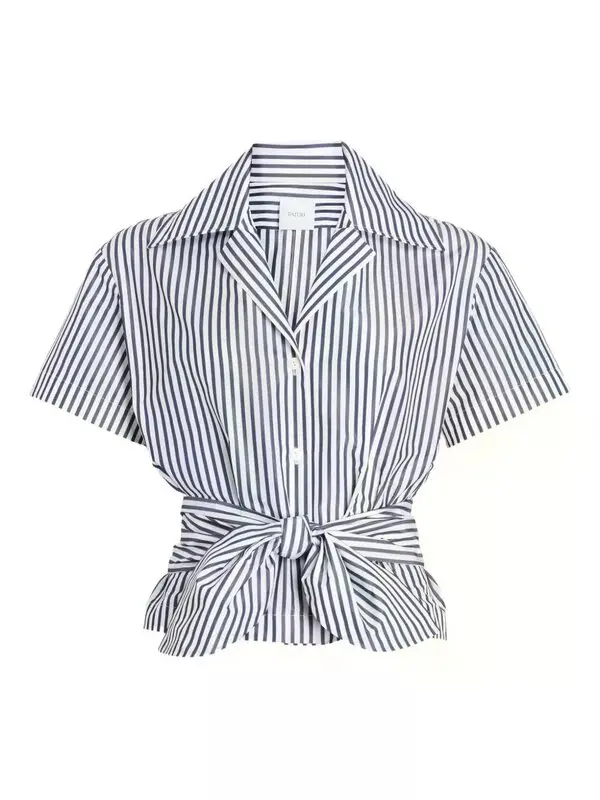PATOU Striped Knotted Shirt - White