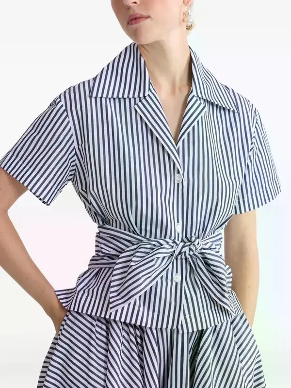 PATOU Striped Knotted Shirt - White