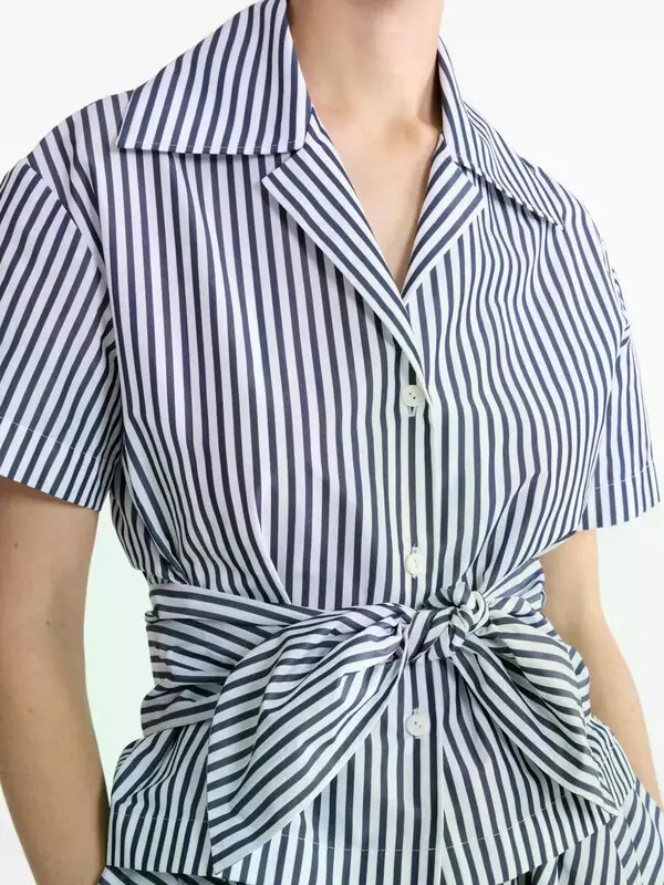 PATOU Striped Knotted Shirt - White