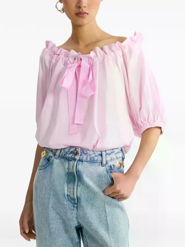 PATOU Ruffled Tie-fastening Top - Pink