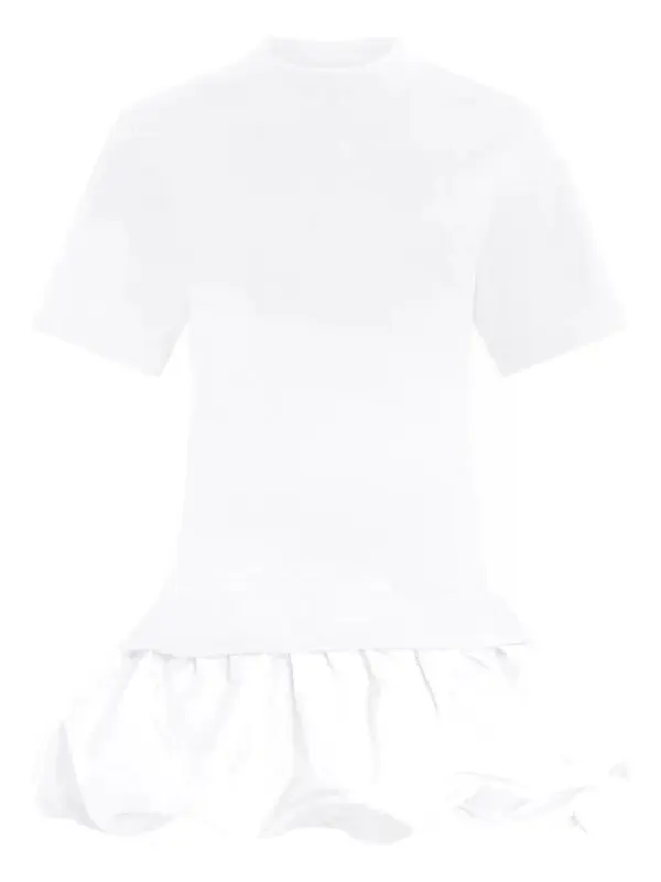 Patou Mini Dress With Short Sleeves - White