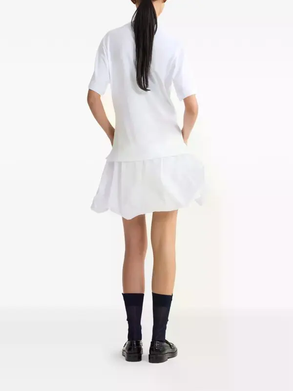 PATOU Mini Dress With Short Sleeves - White