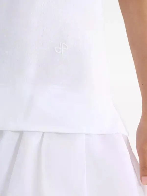PATOU Mini Dress With Short Sleeves - White