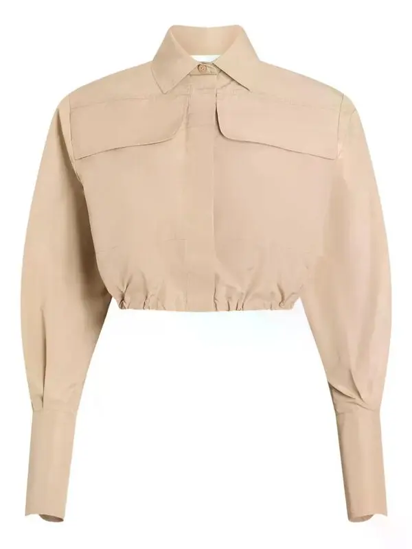PATOU Cropped Shirt - Neutrals