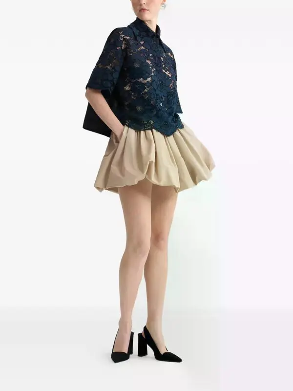 PATOU Bloomer Mini Pleated Skirt - Neutrals