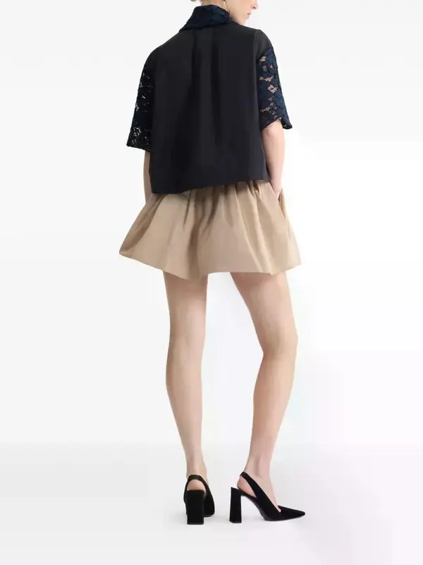 PATOU Bloomer Mini Pleated Skirt - Neutrals