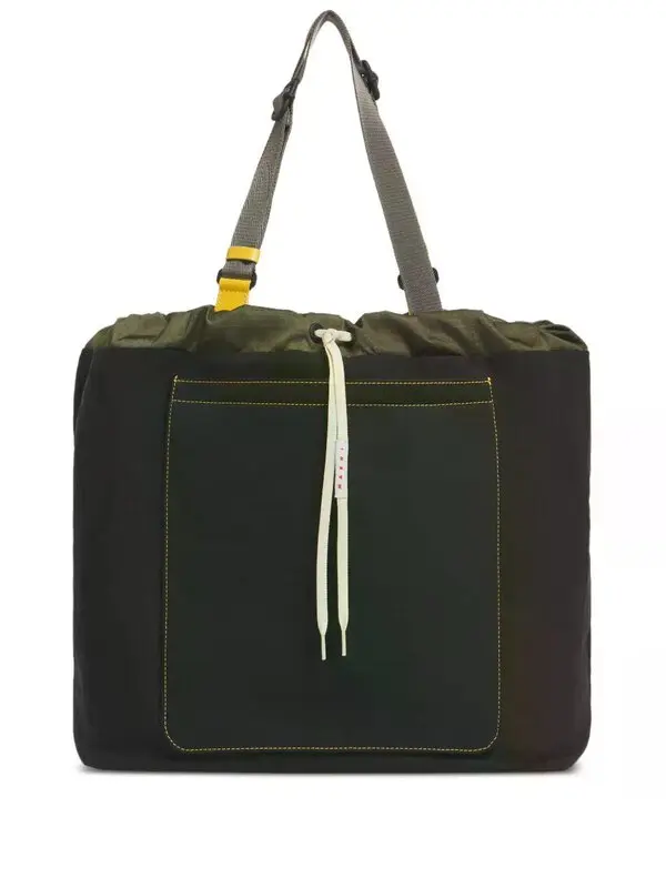 Marni Pocket Tote Bag - Black