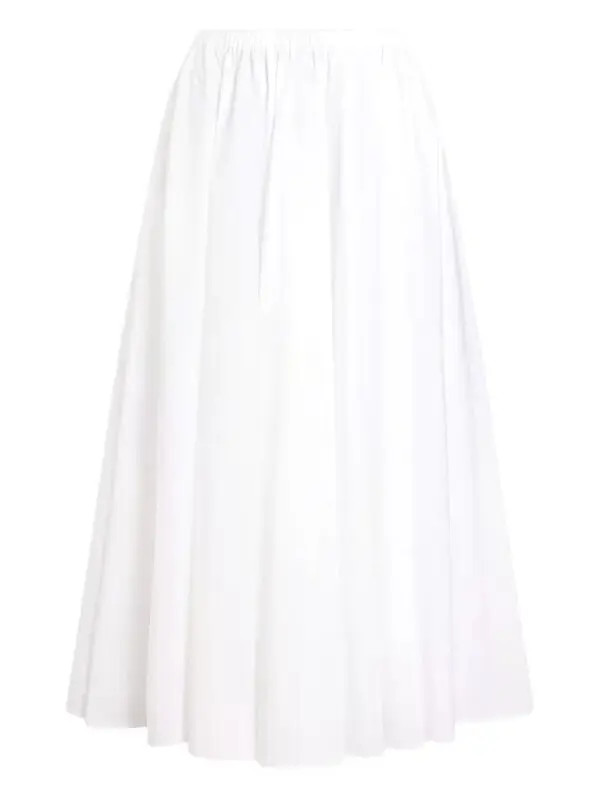 PATOU A-line Maxi Skirt With Elasticated Waist - White