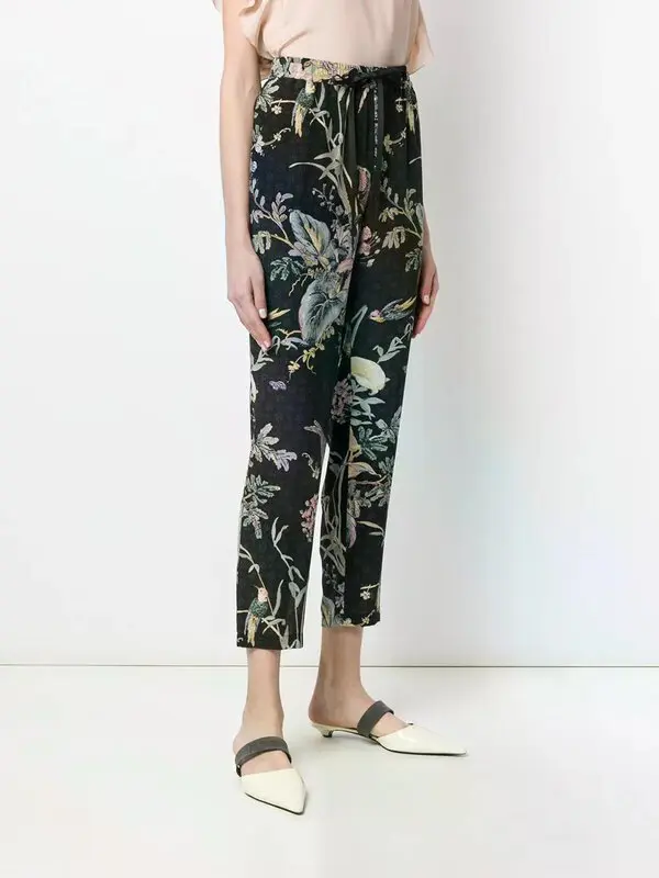 Red Valentino Floral-print Trousers