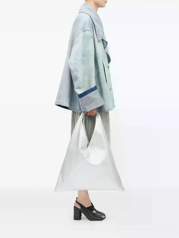 MAISON MARGIELA Japanese Triangular Folded Tote Bag - Silver