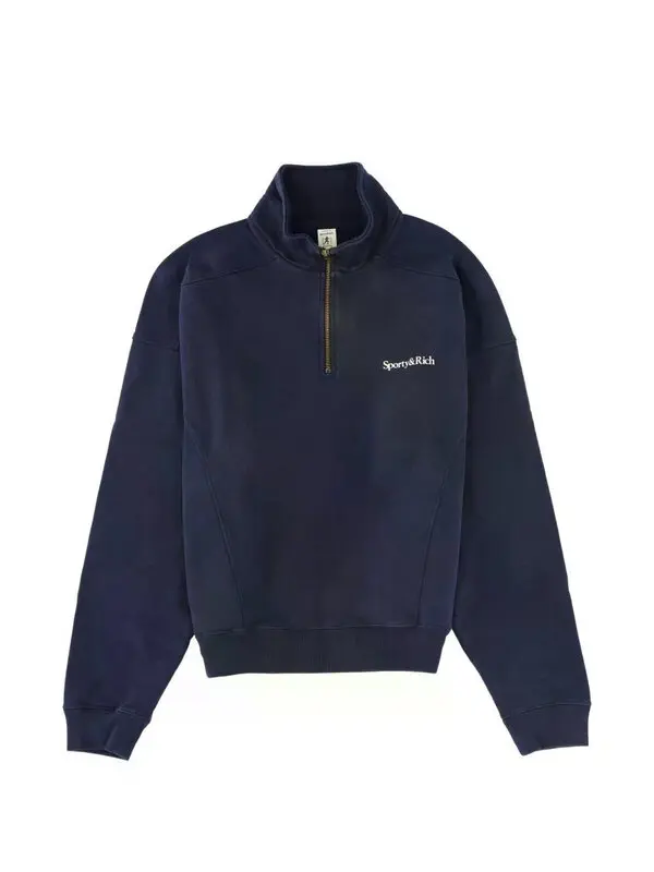 Sporty & Rich Cotton Zip Sweatshirt