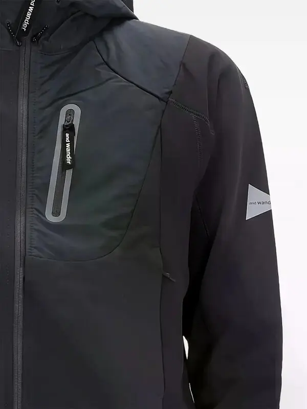 AND WANDER Zip-up Hooded Jacket