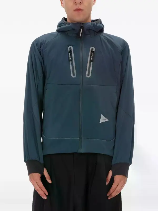AND WANDER Zip-pockets Hooded Jacket