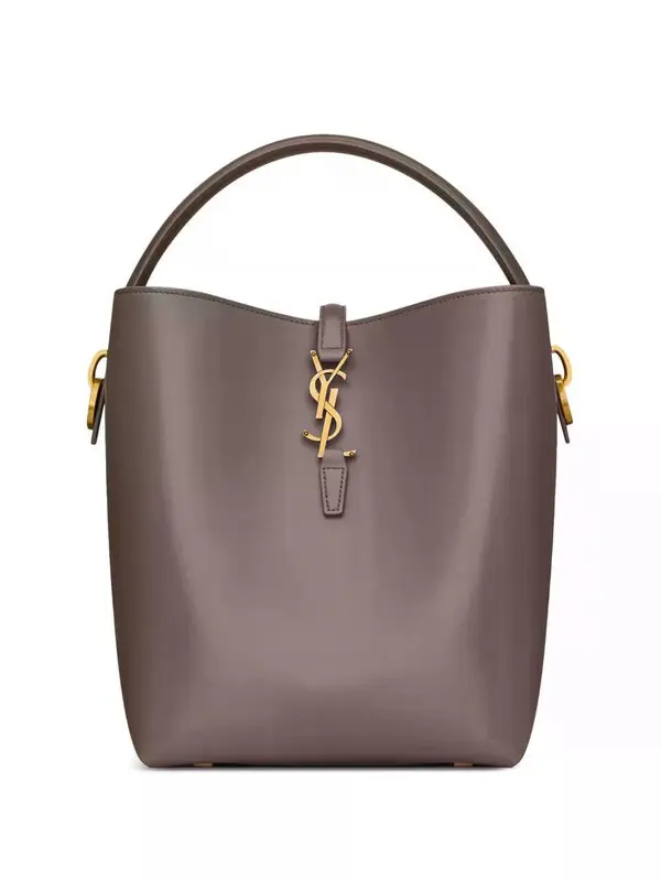 Saint Laurent Logo-plaque Top-handle Tote Bag - Grey
