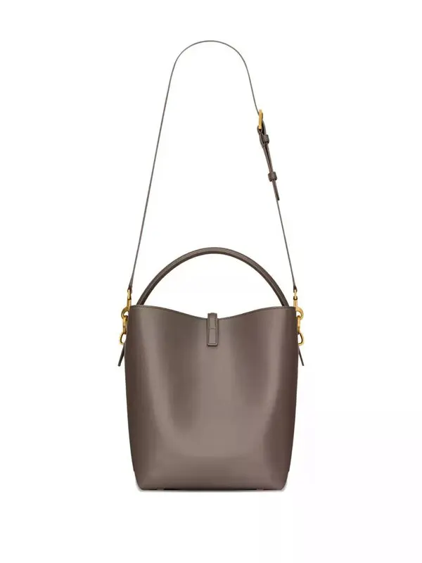 Saint Laurent Logo-plaque Top-handle Tote Bag - Grey