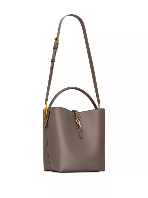 Saint Laurent Logo-plaque Top-handle Tote Bag - Grey