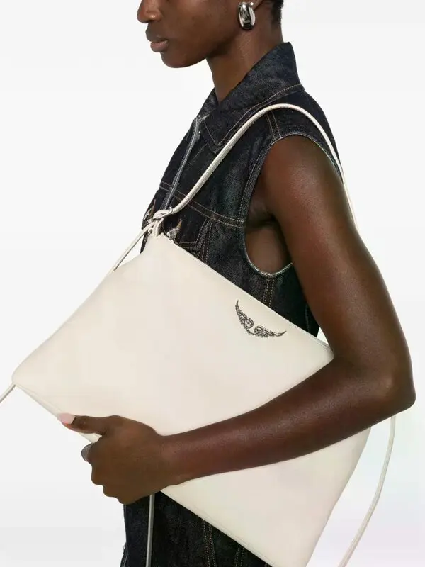 Zadig&Voltaire Jim Wings-detail Top-handle Shoulder Bag - Neutrals