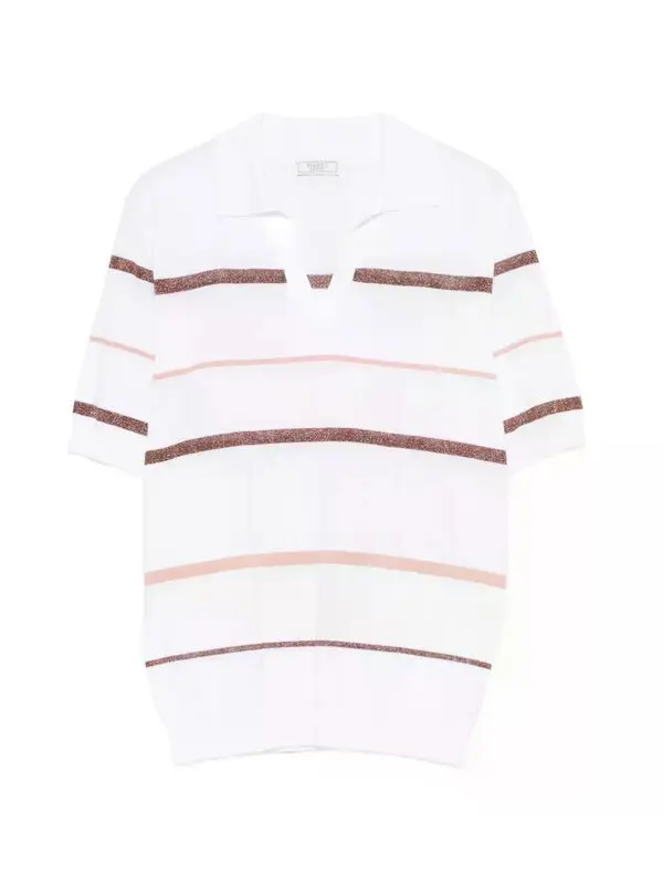 Peserico Striped Short-sleeve Top