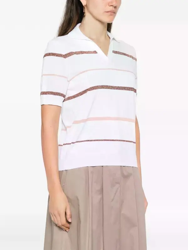 Peserico Striped Short-sleeve Top