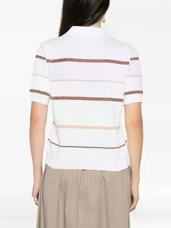Peserico Striped Short-sleeve Top