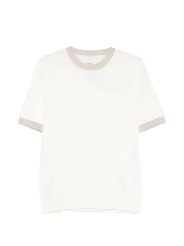 Eleventy Ribbed Trim T-shirt
