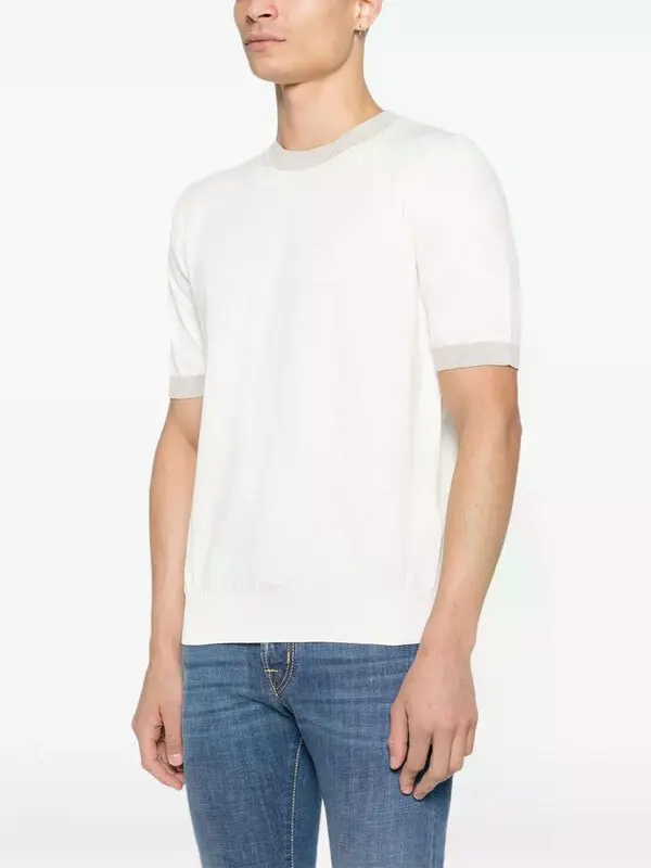 Eleventy Ribbed Trim T-shirt