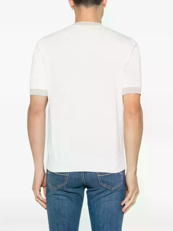 Eleventy Ribbed Trim T-shirt