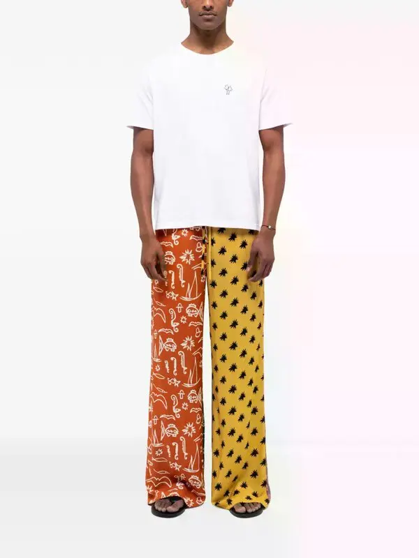 DONDE ESTEBAN Colour-block Printed Trousers